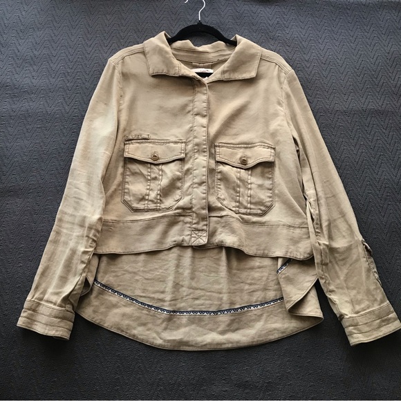Sundance | Jackets & Coats | Sundance Linen High Low Utility Jacket ...